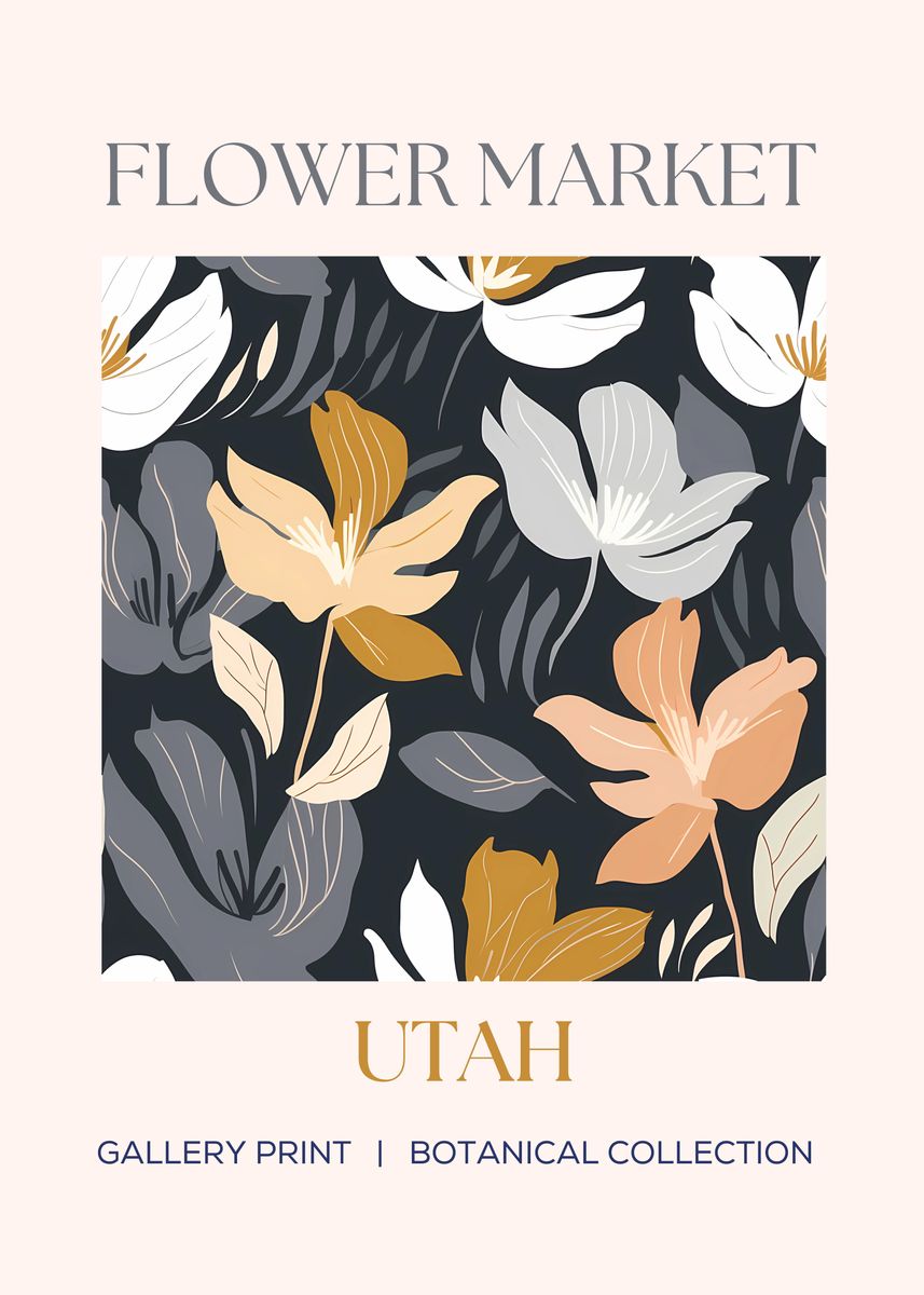'UTAH flower market' Poster, picture, metal print, paint by mehak ...
