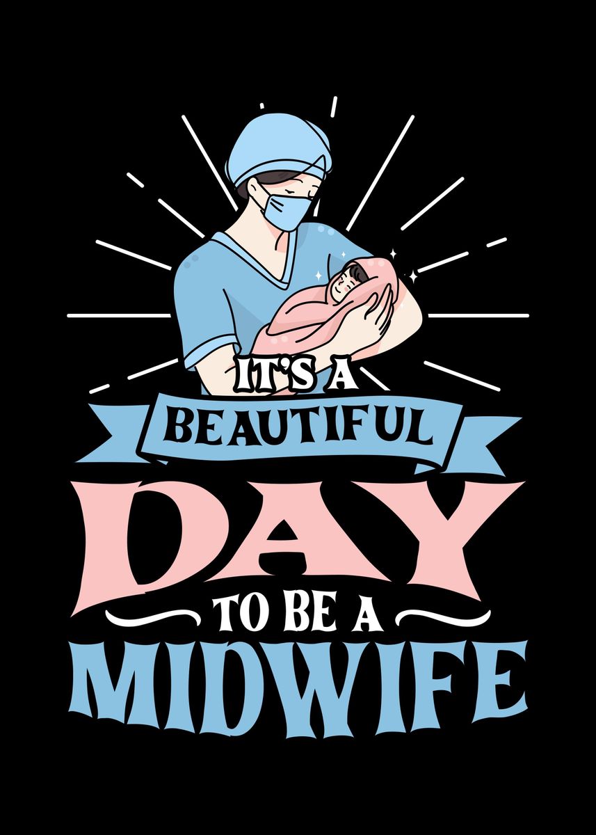 'Midwife Midwives' Poster, picture, metal print, paint by Sebastian ...