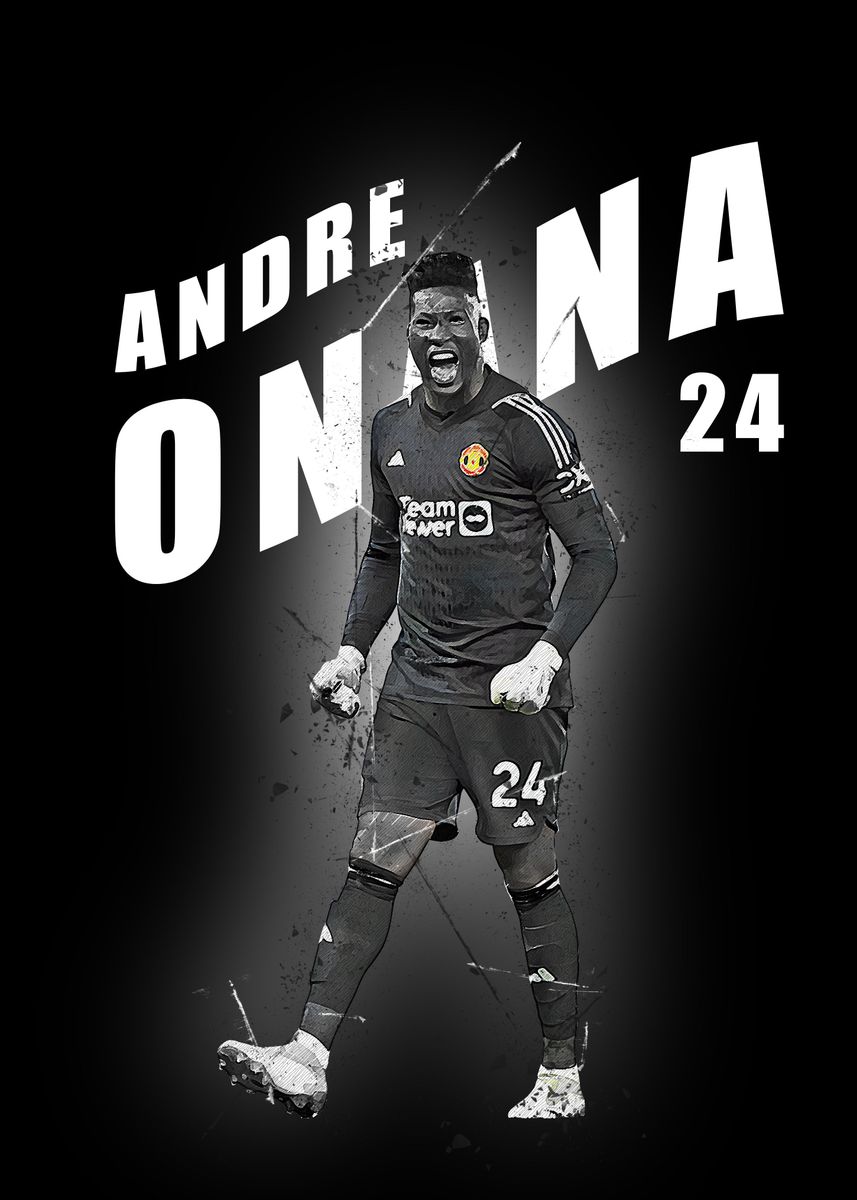 'Andre Onana' Poster, picture, metal print, paint by Joanne Clarke ...
