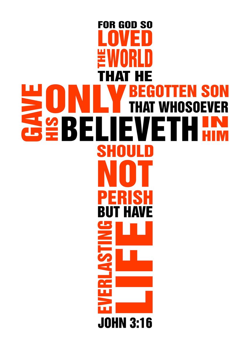 'Cross Quote Poster 5' Poster by Big Mouse | Displate