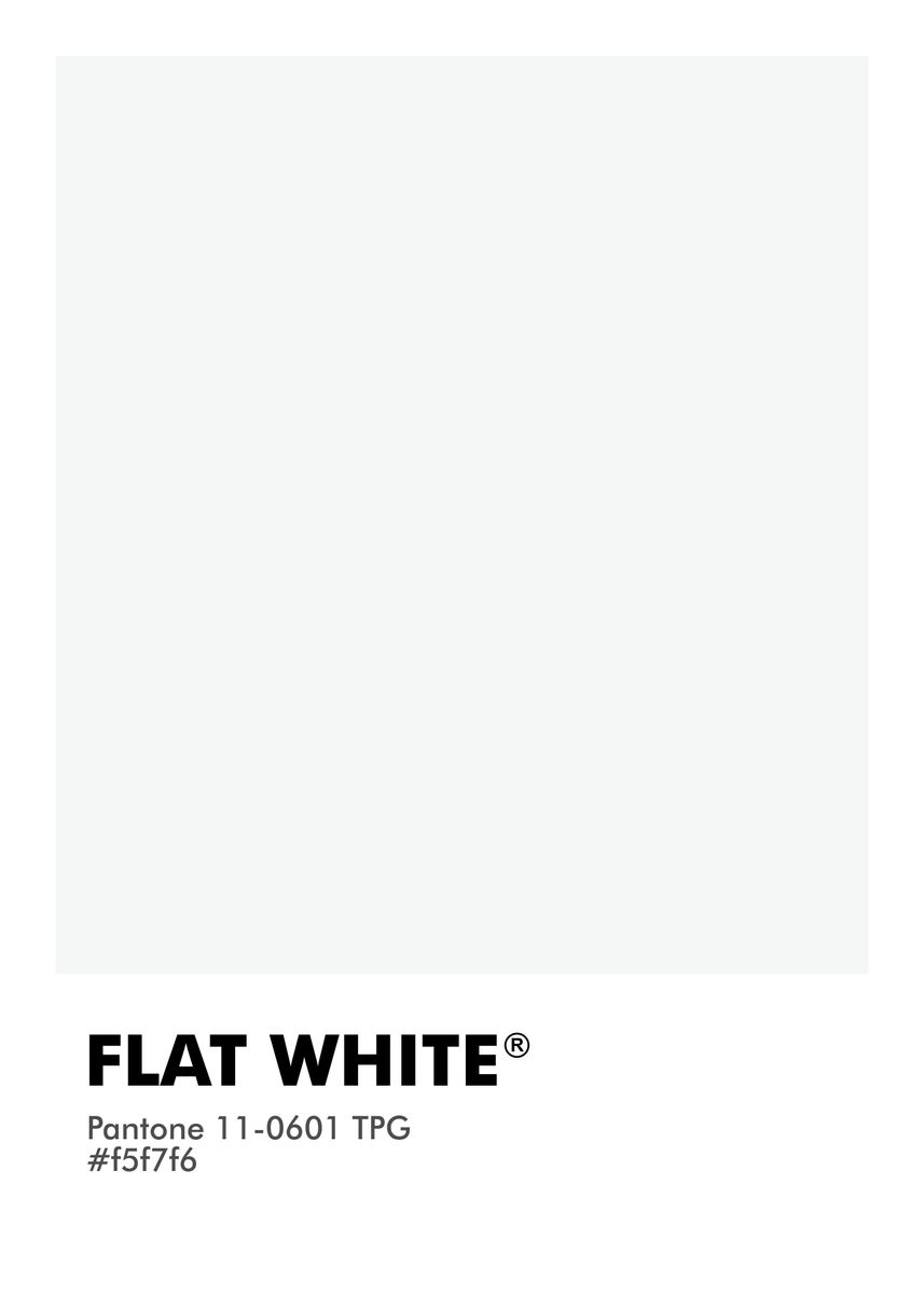 'PANTONE FLAT WHITE' Poster, picture, metal print, paint by Masahiro ...