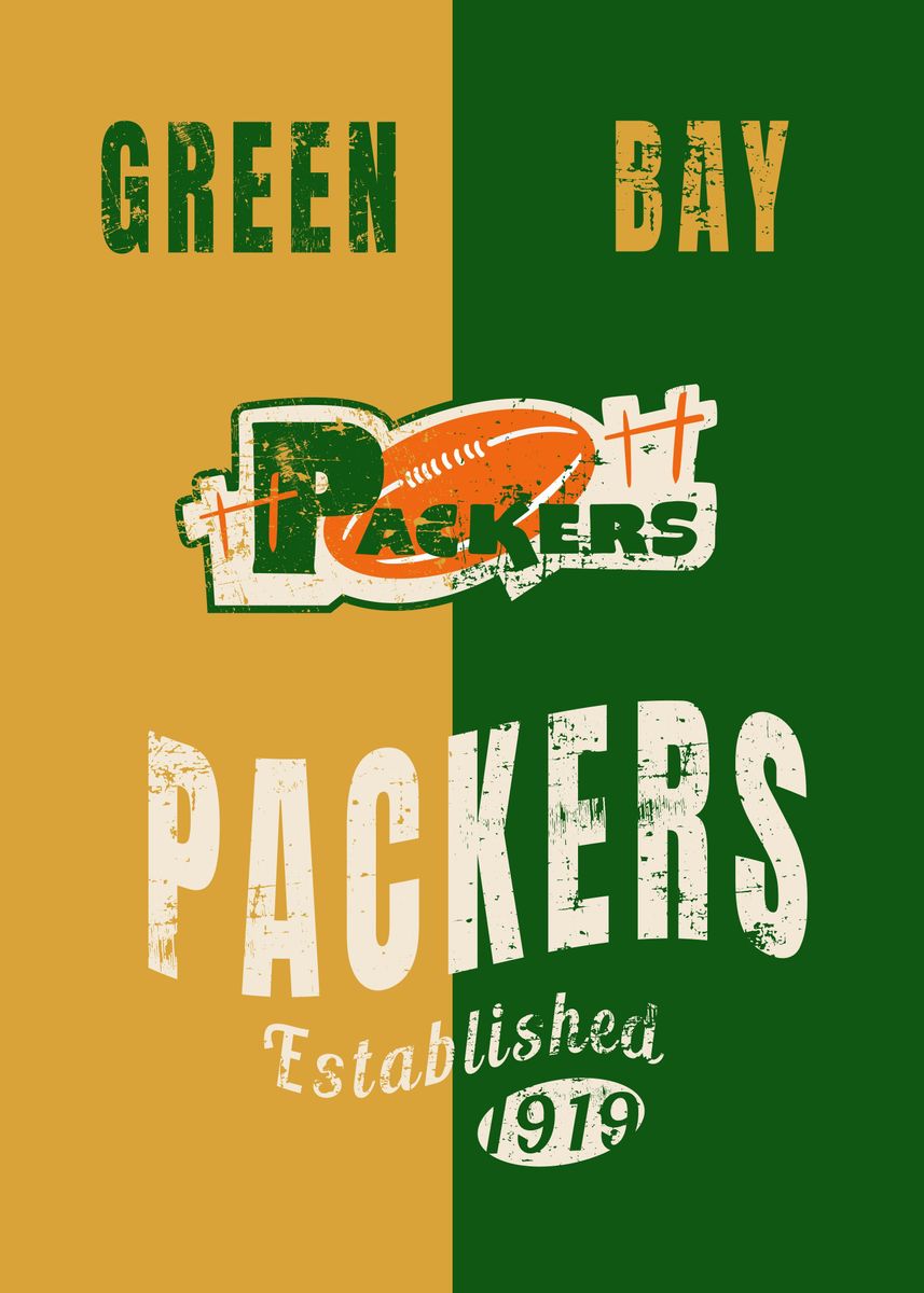 'The Green Bay Packers' Poster, picture, metal print, paint by Babazuka ...