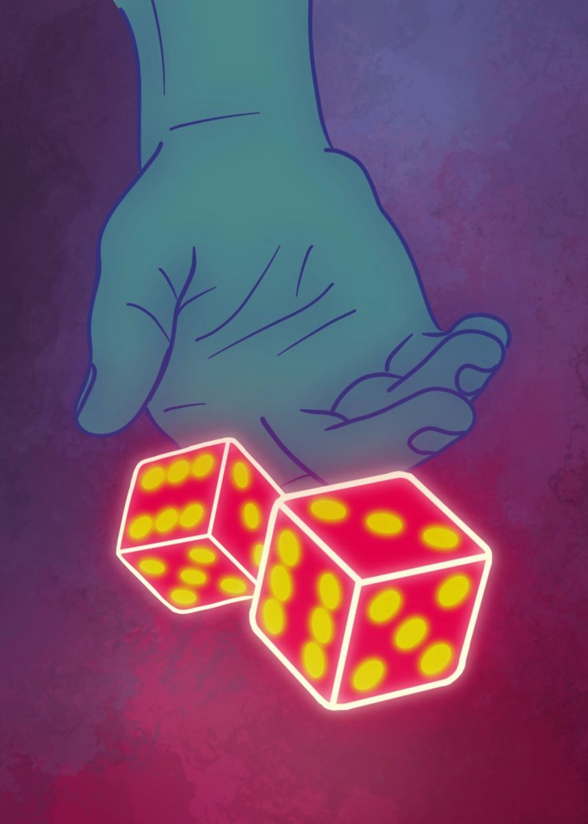 'Roll the dice' Poster, picture, metal print, paint by achmed cheirien ...