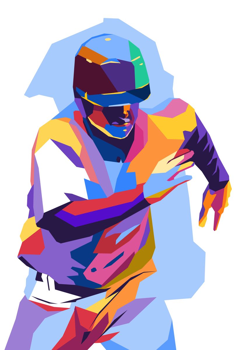 'Baseball Player' Poster, picture, metal print, paint by Ro | Displate