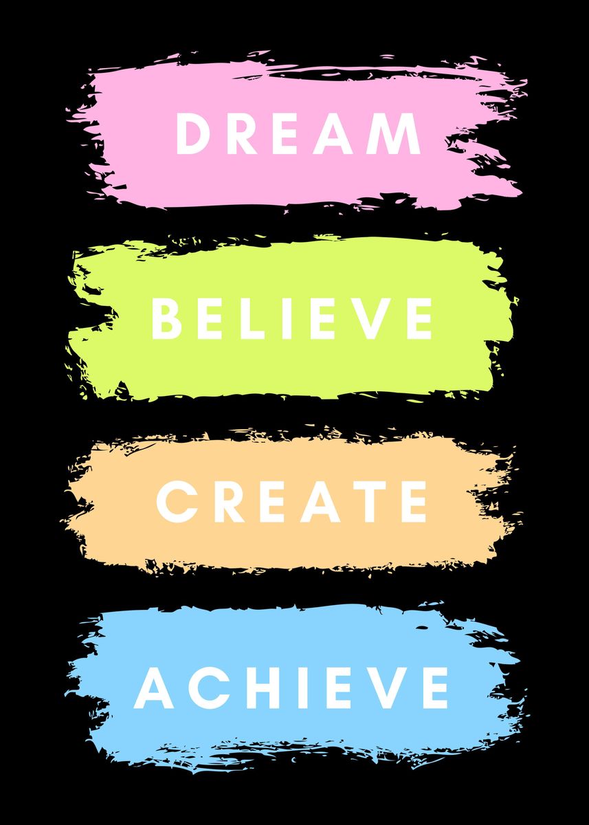 'inspirational life dream' Poster by gani ismail | Displate