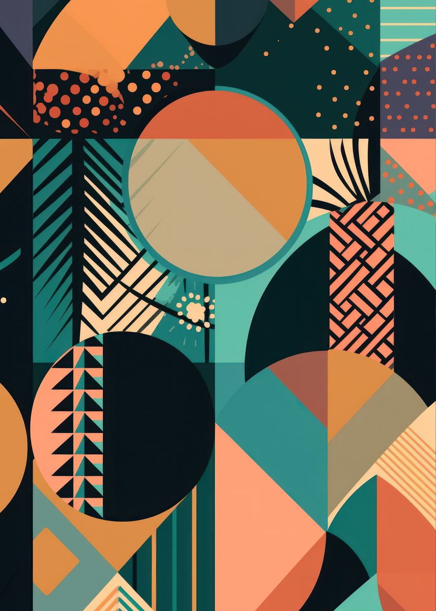 'Boho Abstract Geometric 1' Poster by Timmphy | Displate