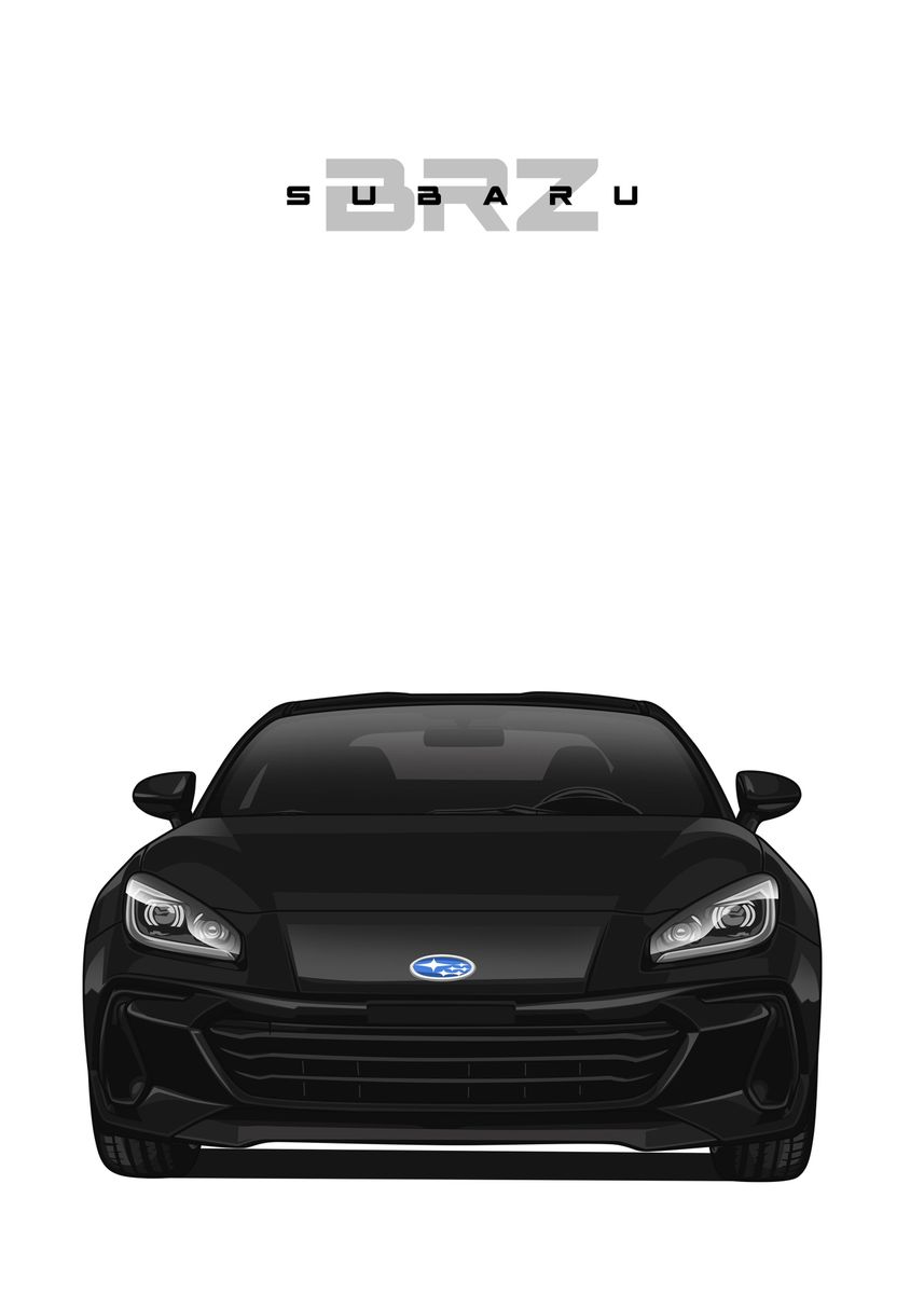 'subaru brz black' Poster by capture art | Displate