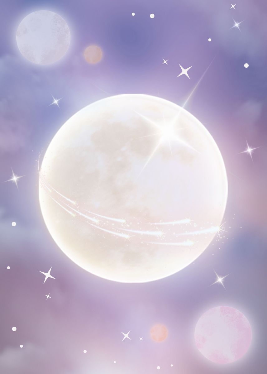 'Moon Space ' Poster by Art World Media Digital | Displate