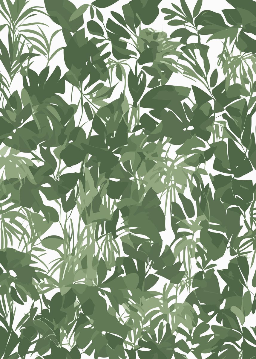 'Green decoration' Poster, picture, metal print, paint by Roberto ...