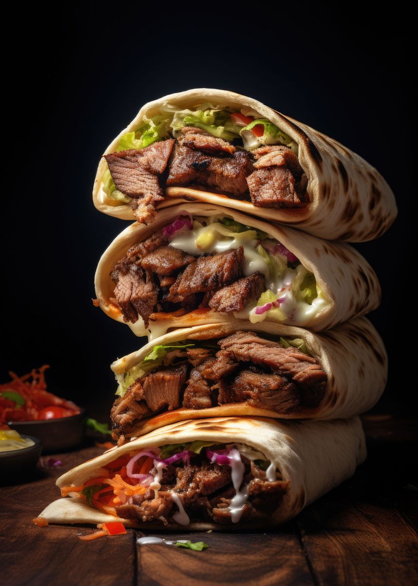 'Lamb Doner' Poster, picture, metal print, paint by murtzart | Displate