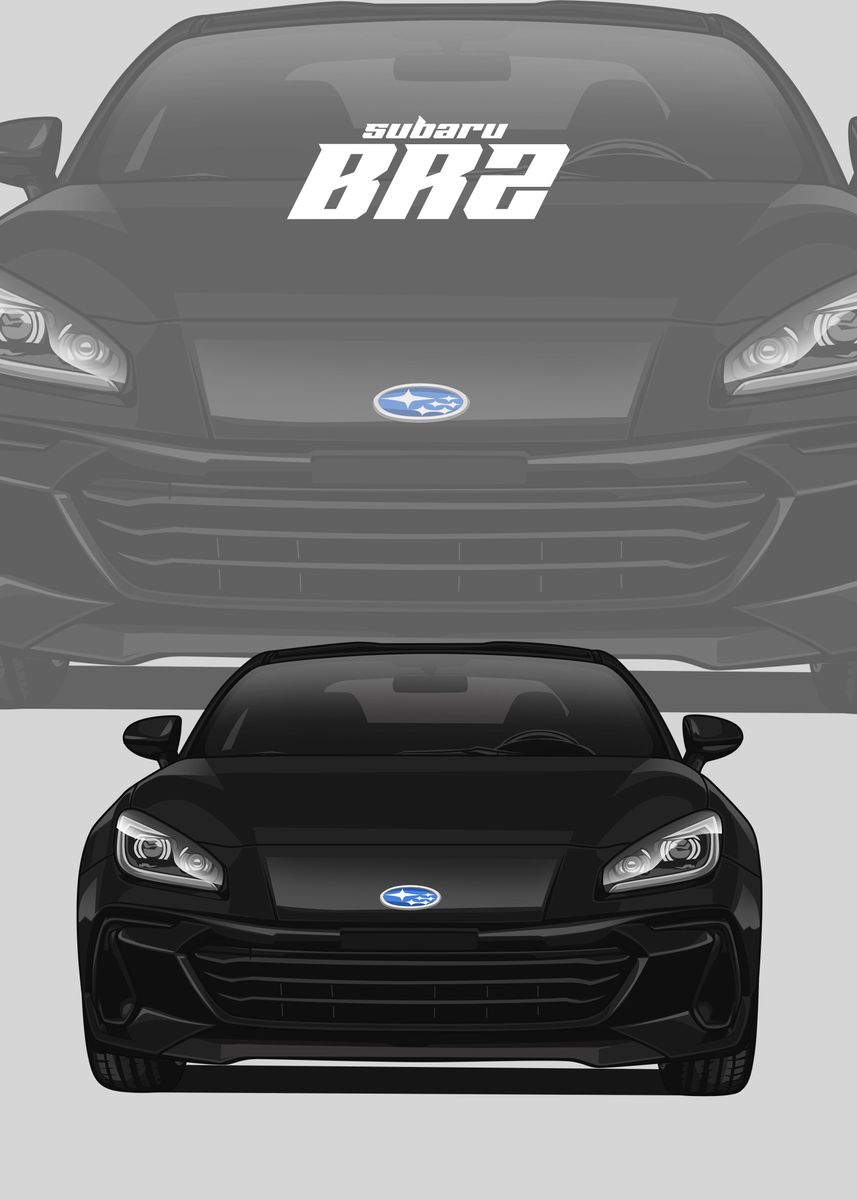 'subaru brz black' Poster, picture, metal print, paint by capture art ...