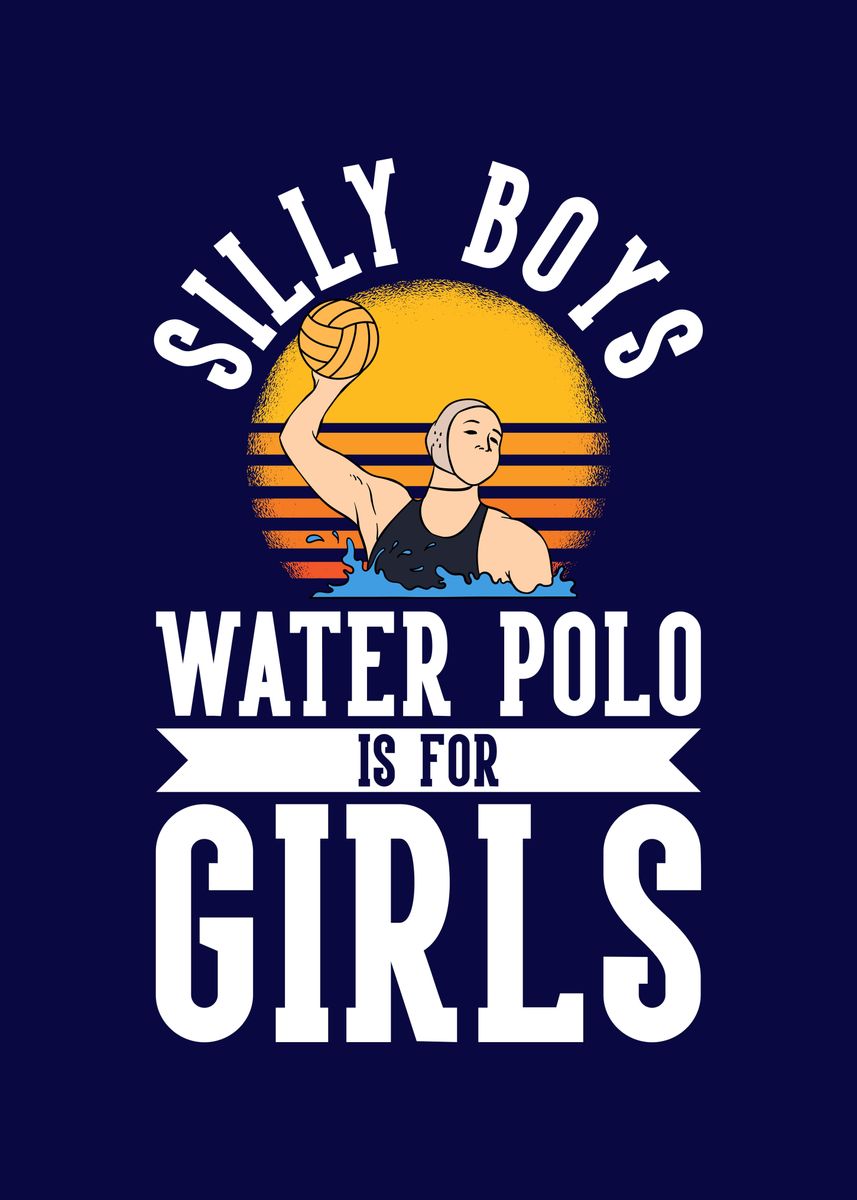 'Funny Water Polo' Poster, picture, metal print, paint by MzumO | Displate