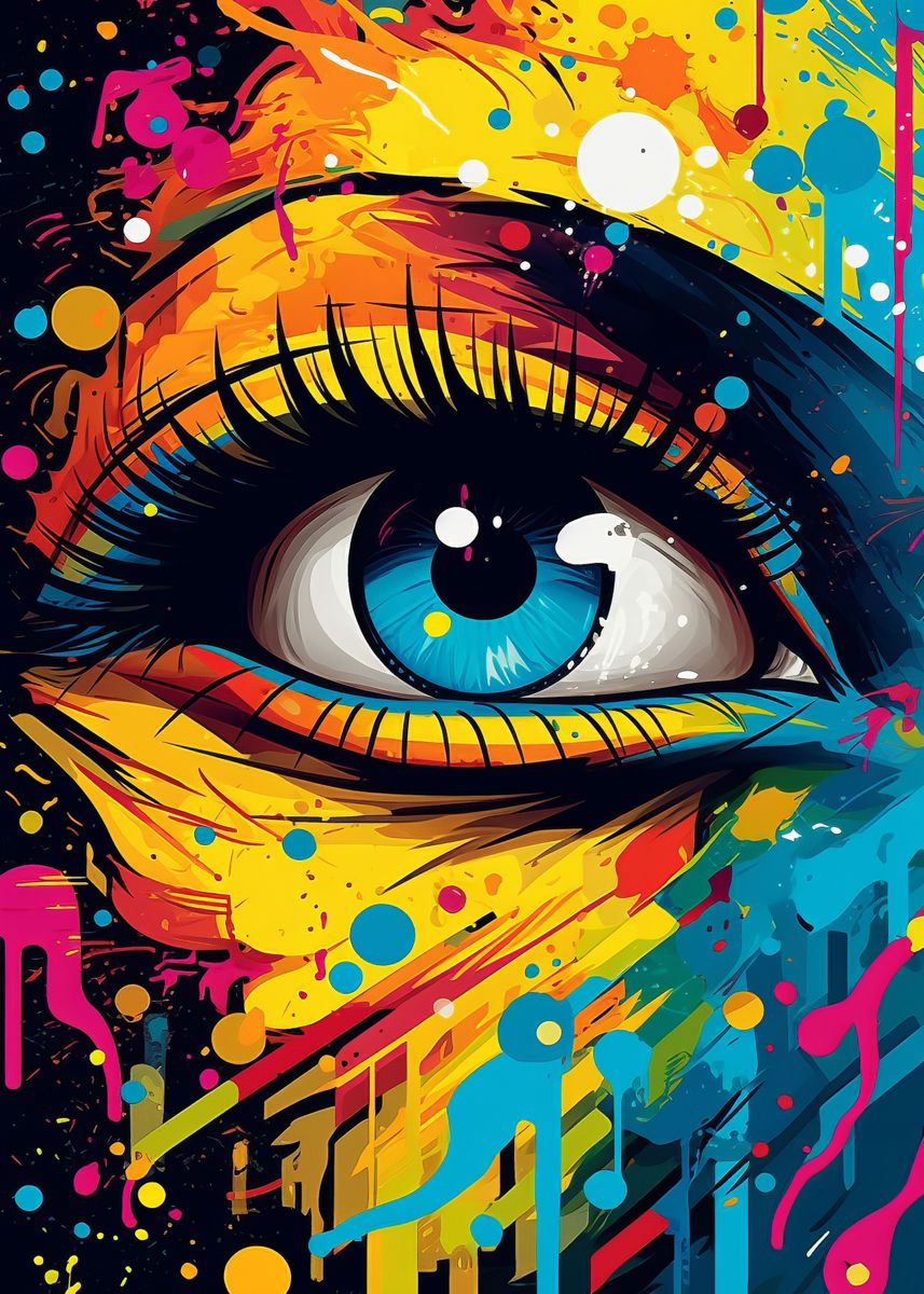 'Eye Human Eye Art' Poster, picture, metal print, paint by AnHa | Displate