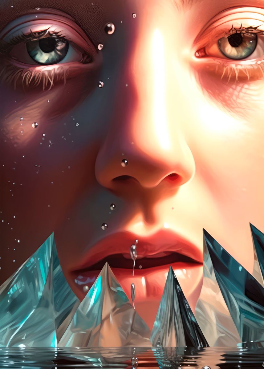 'realistic face' Poster, picture, metal print, paint by marshmellow 21 ...