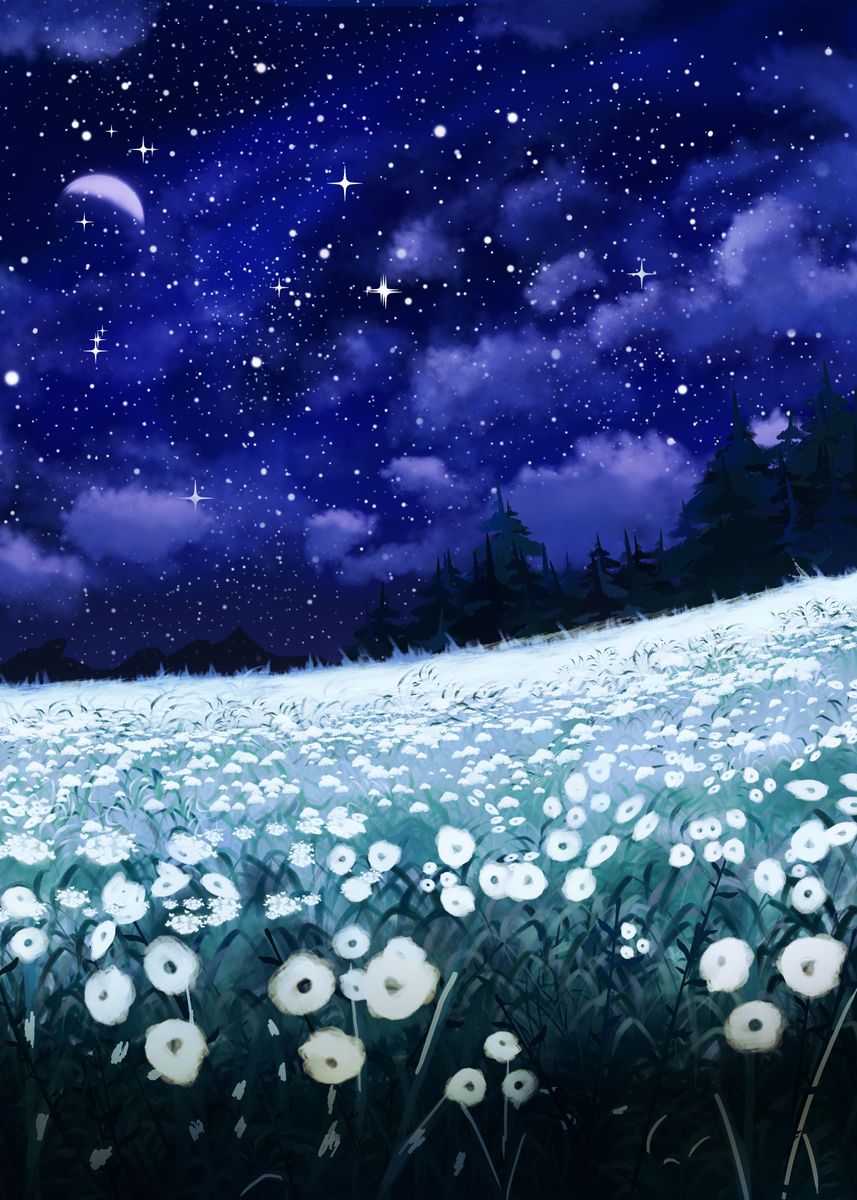 'Snow Bloom' Poster, picture, metal print, paint by Gavinci | Displate