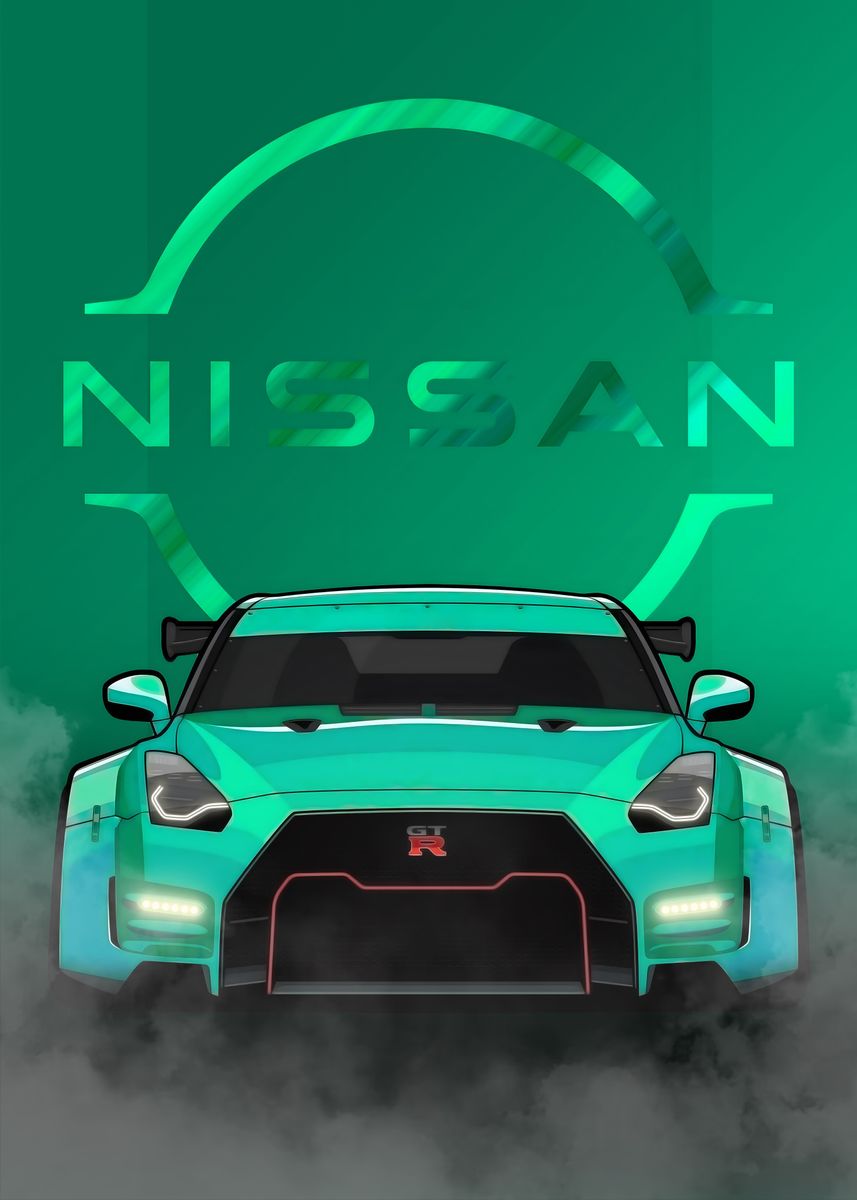 'NISSAN GTR R35' Poster, picture, metal print, paint by Nex Project ...