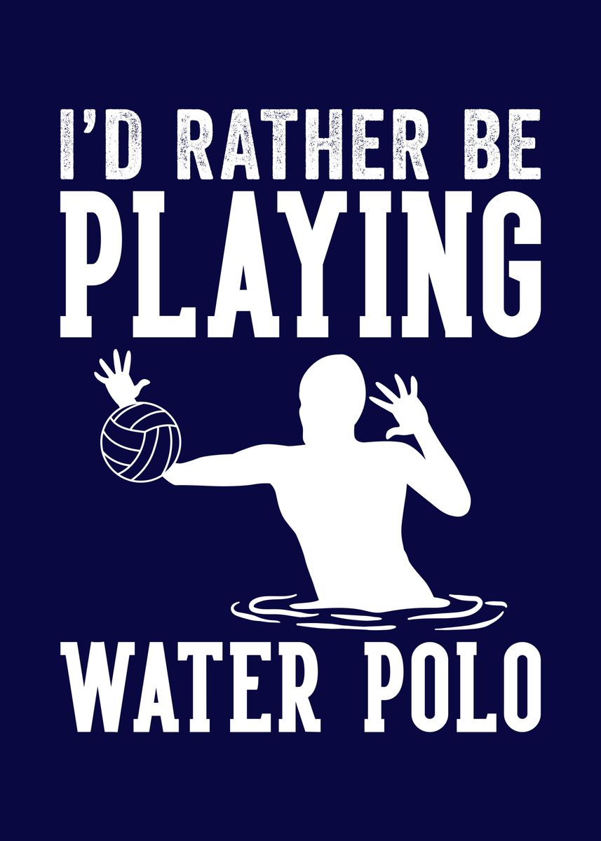 'Funny Water Polo' Poster, picture, metal print, paint by MzumO | Displate