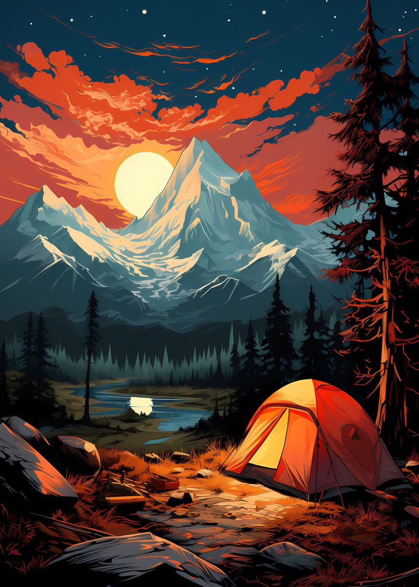 'Summit Retreat' Poster by David Godbehere | Displate
