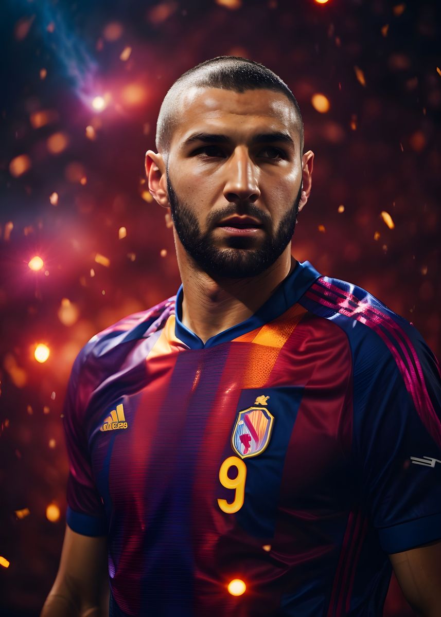 'Karim Benzema Poster' Poster, picture, metal print, paint by ...