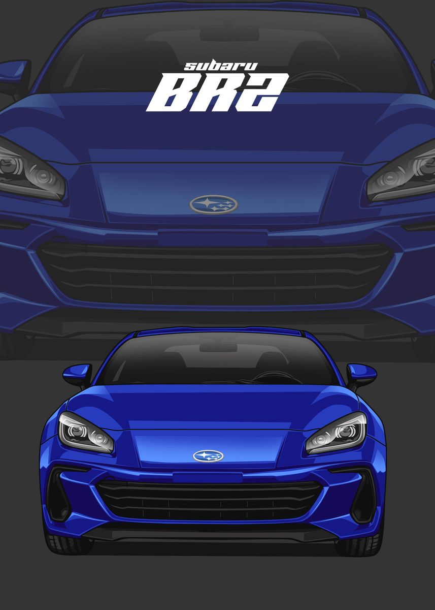 'subaru brz blue' Poster, picture, metal print, paint by capture art ...
