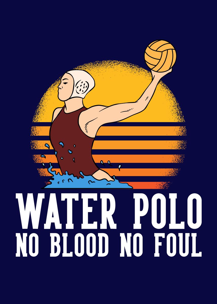 'Funny Water Polo' Poster, picture, metal print, paint by MzumO | Displate