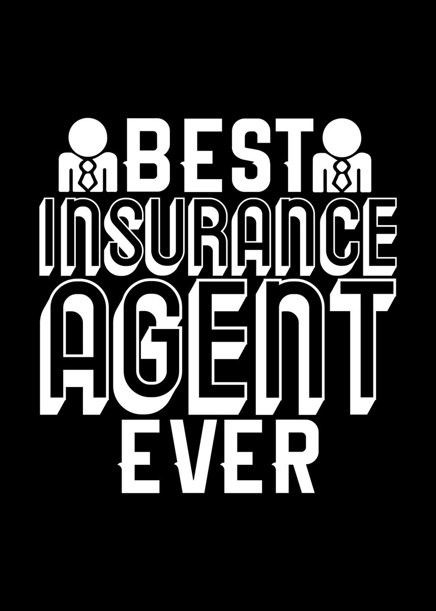 'Insurance Broker Best' Poster, picture, metal print, paint by ...