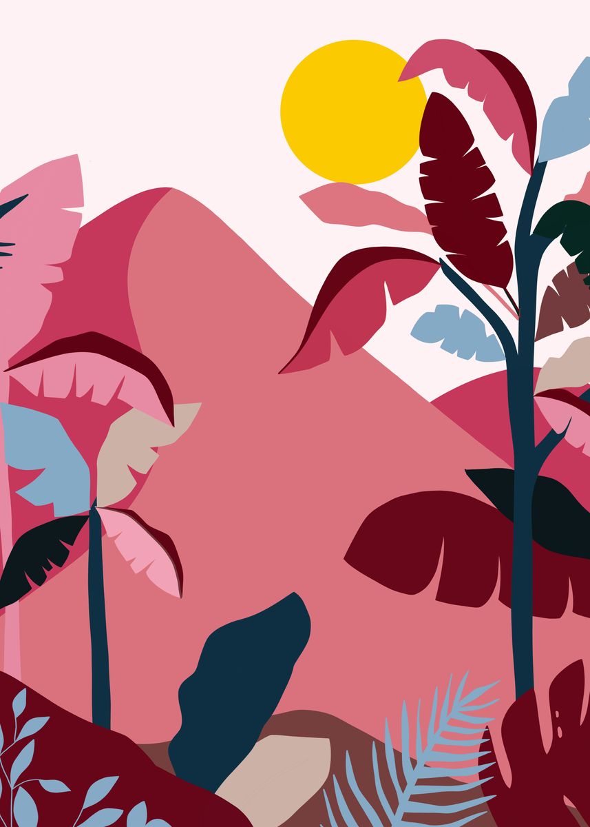 'Tropical Sundowner' Poster, picture, metal print, paint by 83 Oranges ...