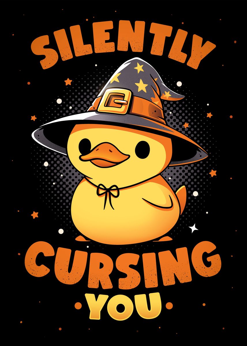 'Magical Cursing Duck' Poster, picture, metal print, paint by Snouleaf ...