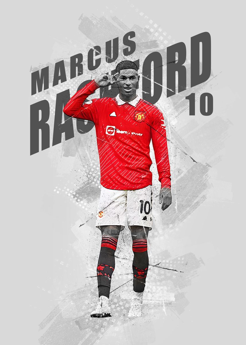 'Marcus Rashford' Poster, picture, metal print, paint by Joanne Clarke ...