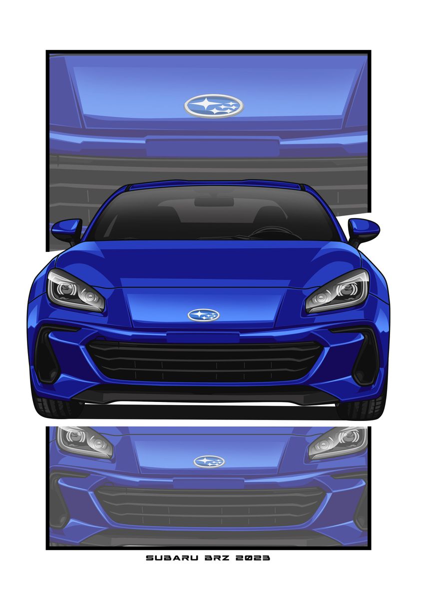 'subaru brz blue' Poster, picture, metal print, paint by capture art ...