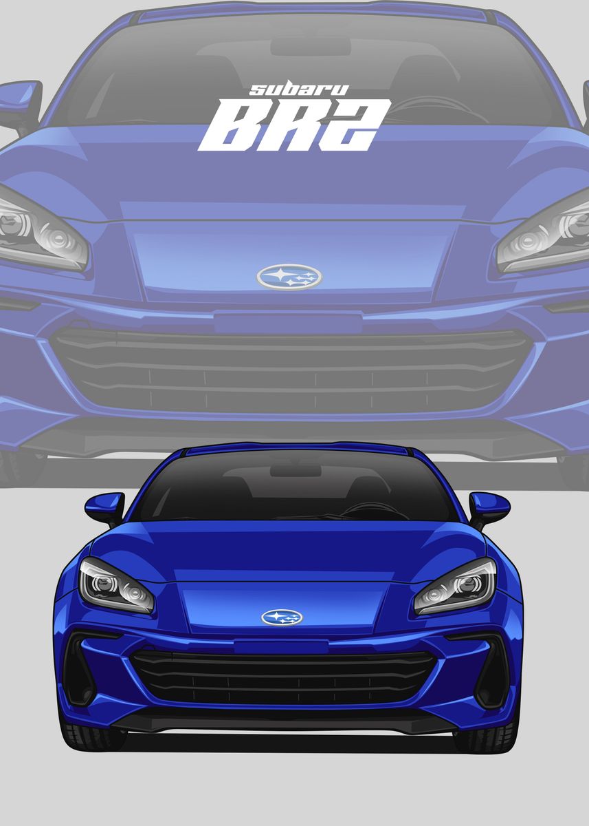 'subaru brz blue' Poster, picture, metal print, paint by capture art ...
