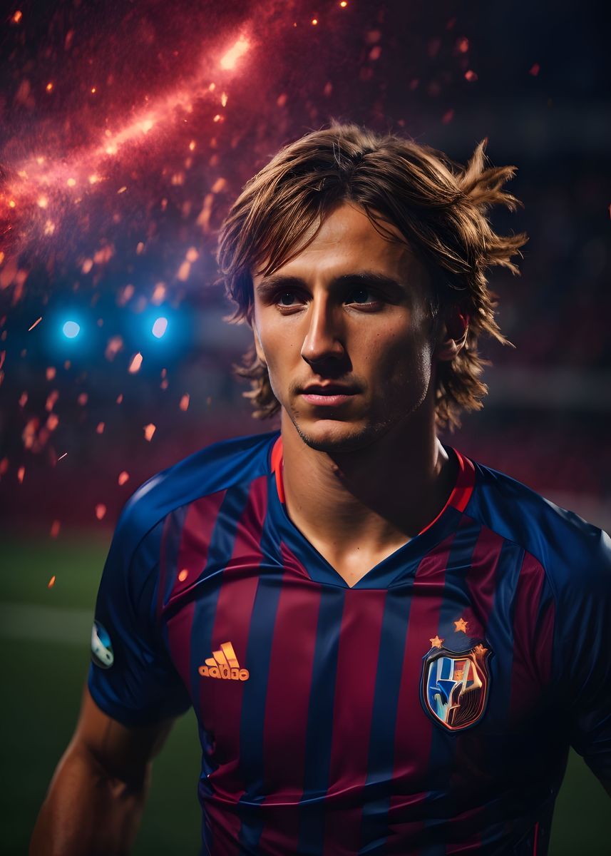 'Luka Modric Poster' Poster, picture, metal print, paint by ...