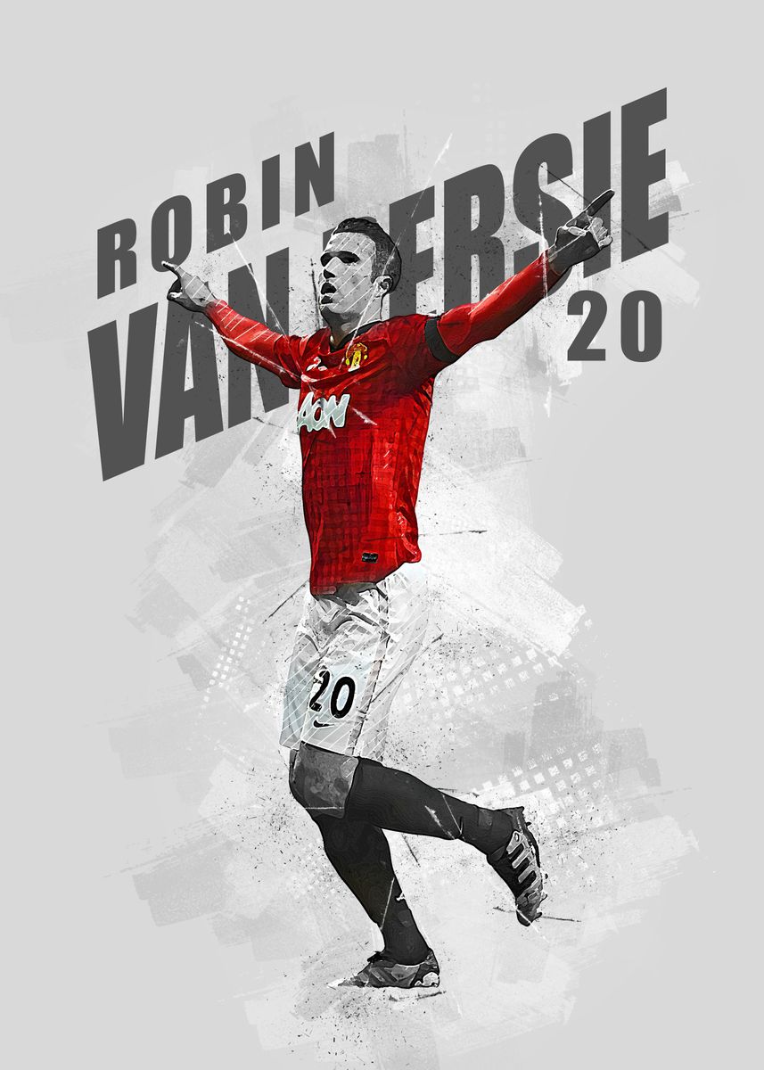 'Robin van Persie' Poster, picture, metal print, paint by Joanne Clarke ...
