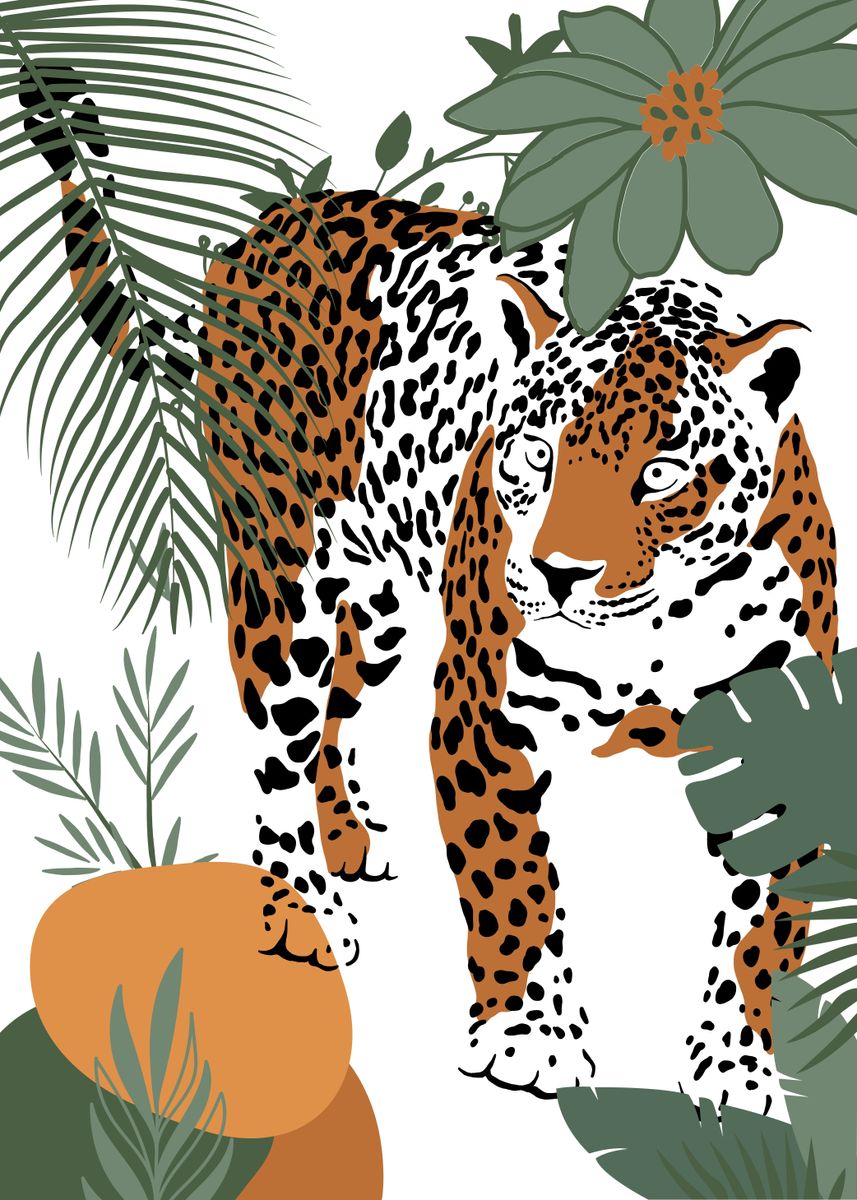 'Cheetah in the forest' Poster, picture, metal print, paint by Esther ...