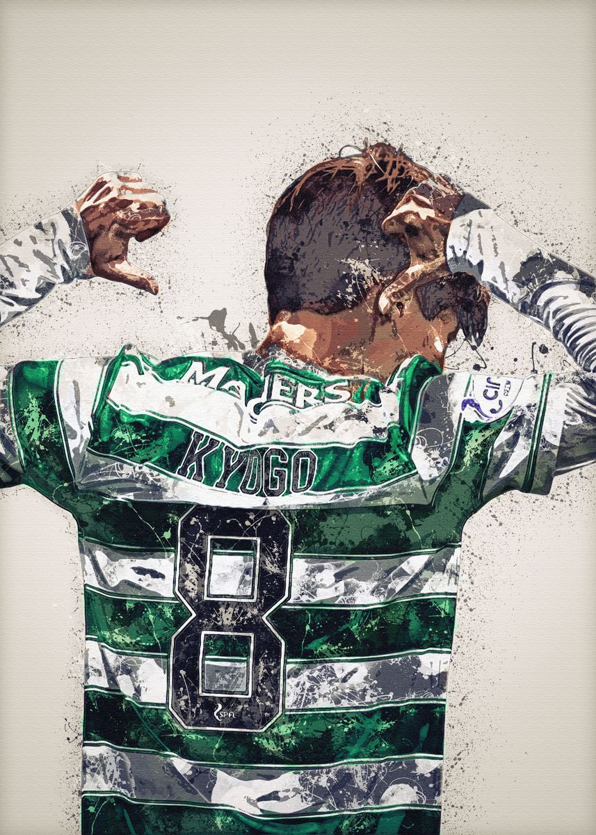 'Kyogo Furuhashi' Poster, picture, metal print, paint by Ollie Reid ...