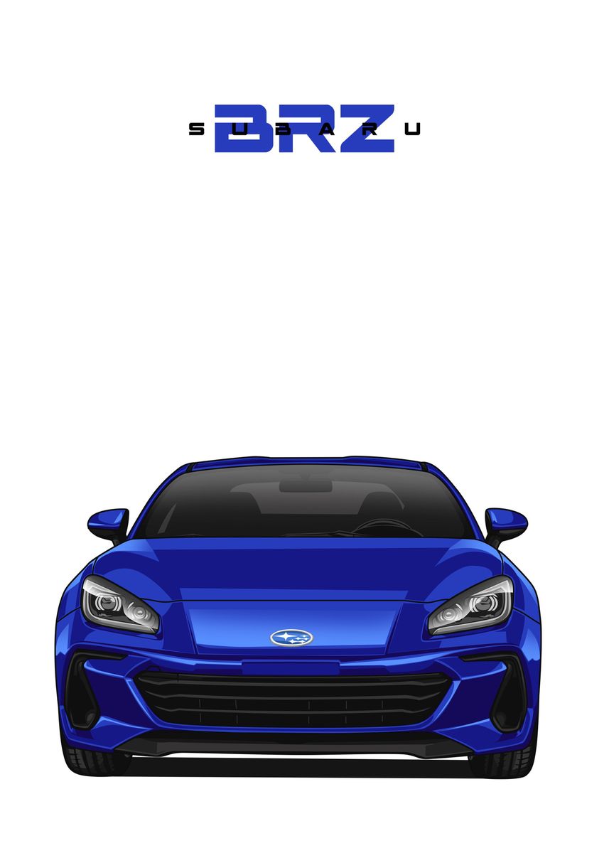 'subaru brz blue' Poster by capture art | Displate