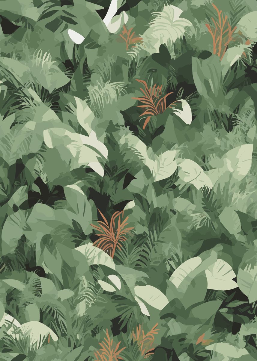 'Forest Sage Elegance ' Poster, picture, metal print, paint by Roberto ...