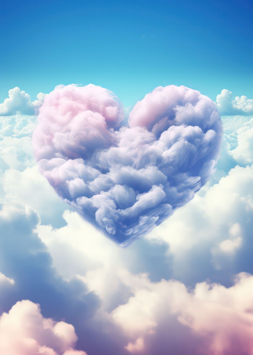 'Heavenly Heart' Poster, picture, metal print, paint by jodotodesign ...