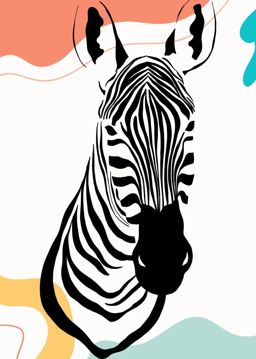 'Zebra Boho Style' Poster, picture, metal print, paint by Esther ...