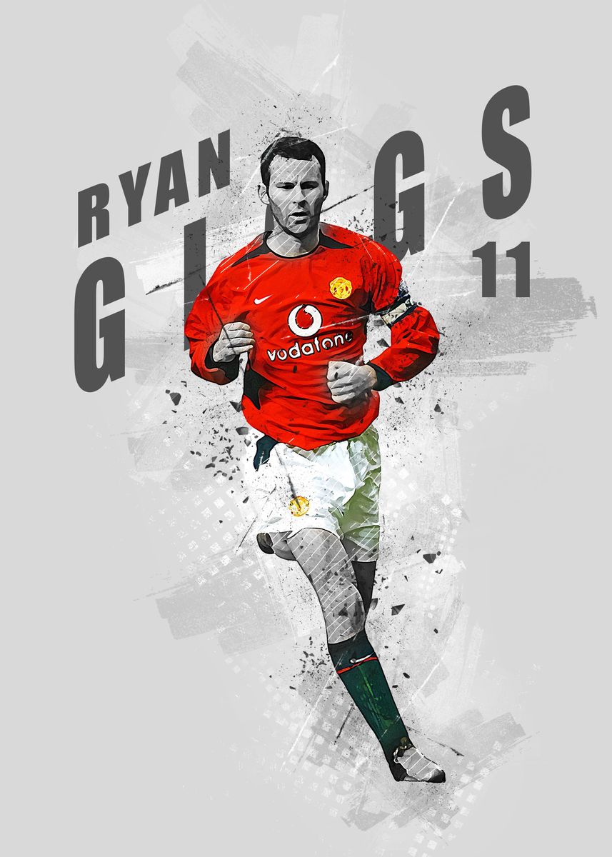 'Ryan Giggs' Poster, picture, metal print, paint by Joanne Clarke ...