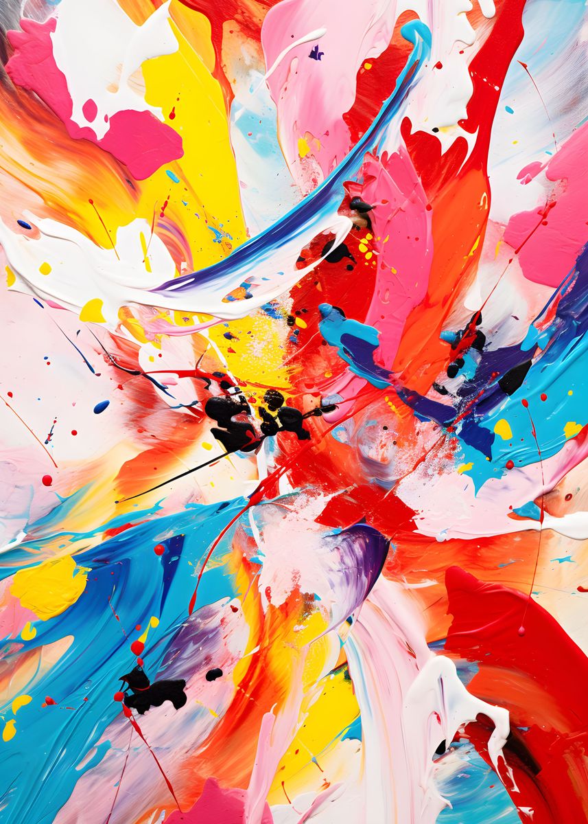 'Colorful Abstract' Poster, picture, metal print, paint by OTASTD ...