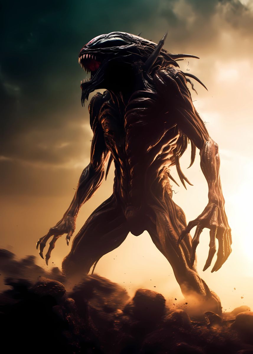 'Alien monster' Poster, picture, metal print, paint by Jiri Hodecek ...