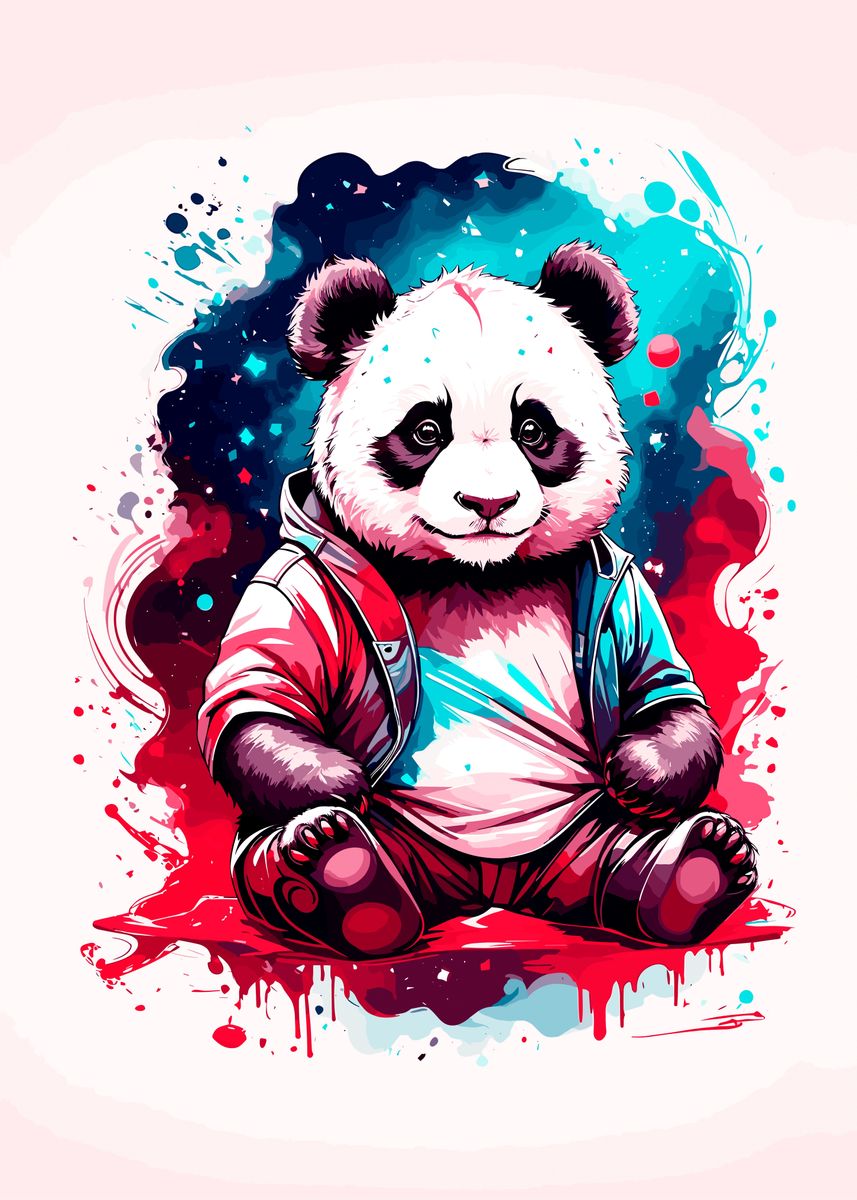 'Cute Panda' Poster by NuMaNi Art | Displate