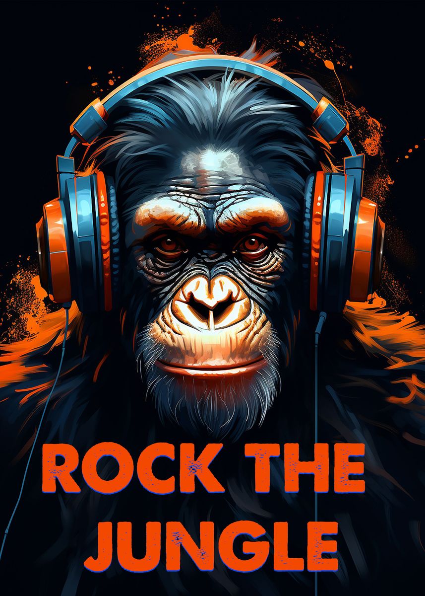 'Rock The Jungle' Poster, picture, metal print, paint by Tudor Catalin ...