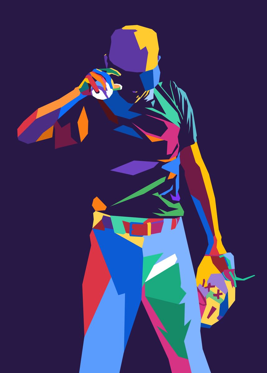 'Baseball Pop Art' Poster, picture, metal print, paint by Ro | Displate