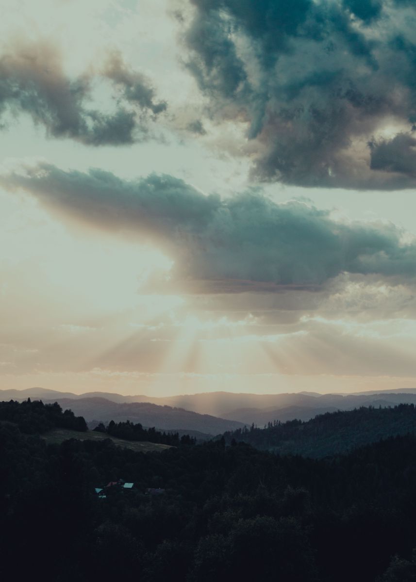 'Sun rays' Poster, picture, metal print, paint by 19thpic | Displate