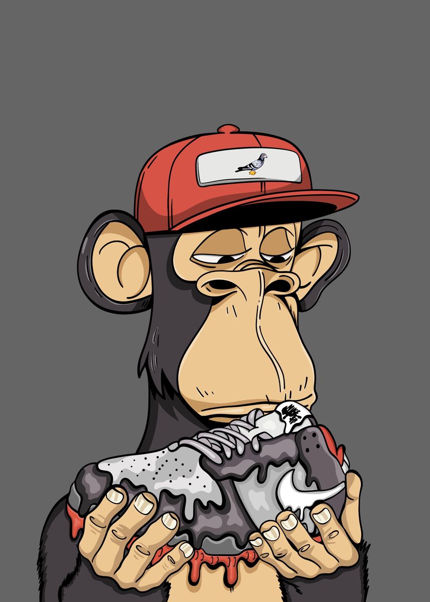 'Bored ape' Poster, picture, metal print, paint by Magic Apes | Displate