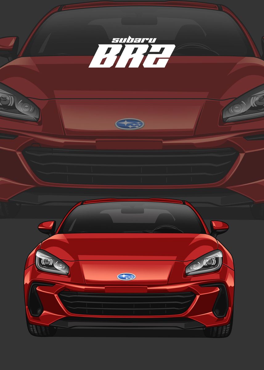 'subaru brz red' Poster, picture, metal print, paint by capture art ...
