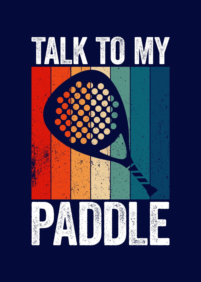 'Paddle Tennis Paddleball' Poster, picture, metal print, paint by MzumO ...