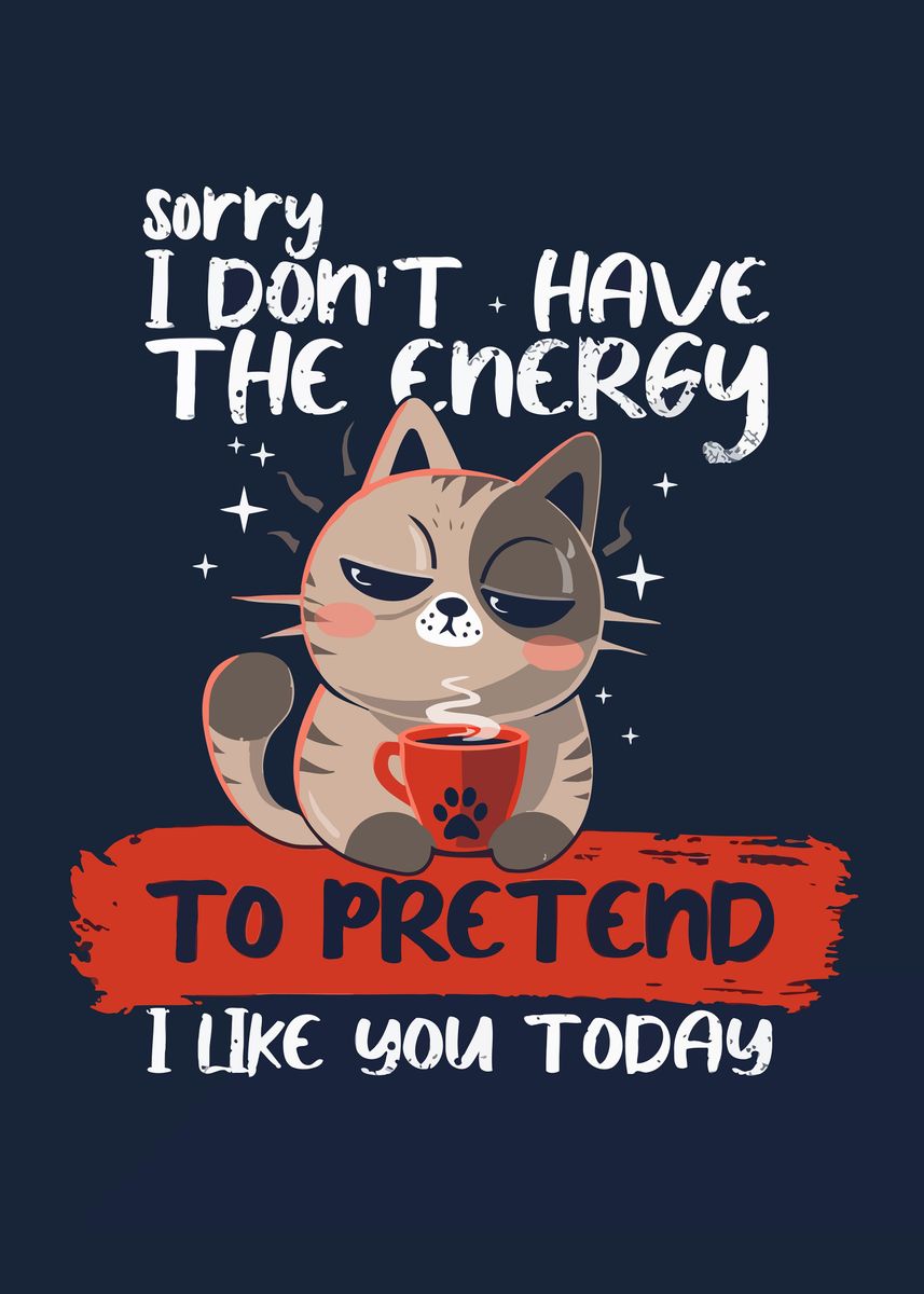 'Funny Cat' Poster, picture, metal print, paint by Wall Art | Displate